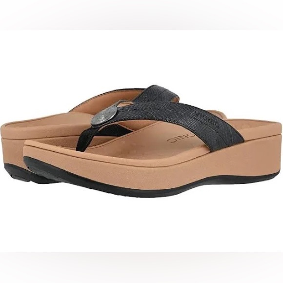 Vionic | Shoes | New Vionic Pacific Pilar Black Woven Wedge Platform ...